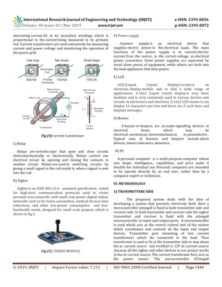 IRJET- Wireless Electricity Theft Detection using Zigbee | PDF