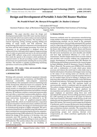 IRJET- Design and Development of Portable 3-Axis CNC Router Machine | PDF | Woodworking | Arts ...