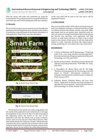 IRJET- Crop Yield Prediction based on Climatic Parameters | PDF | Agriculture | Industries