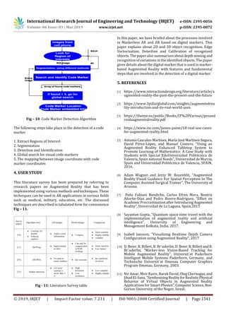 IRJET- Methodologies in Augmented Reality | PDF