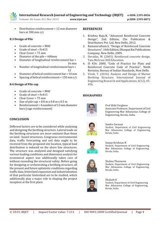 IRJET- Analysis of Loads and Design of Passenger Boat Berthing ...