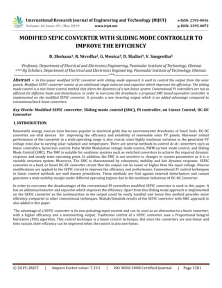 IRJET- Modified Sepic Converter with Sliding Mode Controller to Improve the Efficiency | PDF ...