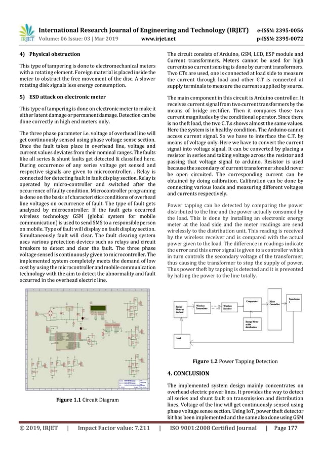IRJET- Power Theft and Fault Detection using IoT Technology | PDF