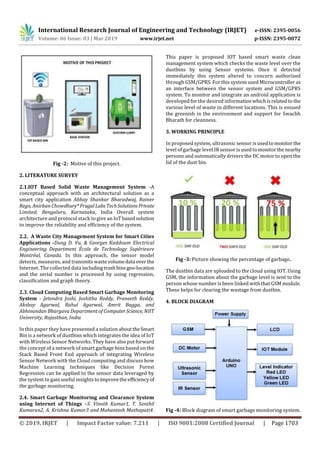 IRJET- Garbage Monitoring System using Internet of Things (IoT) and GSM | PDF