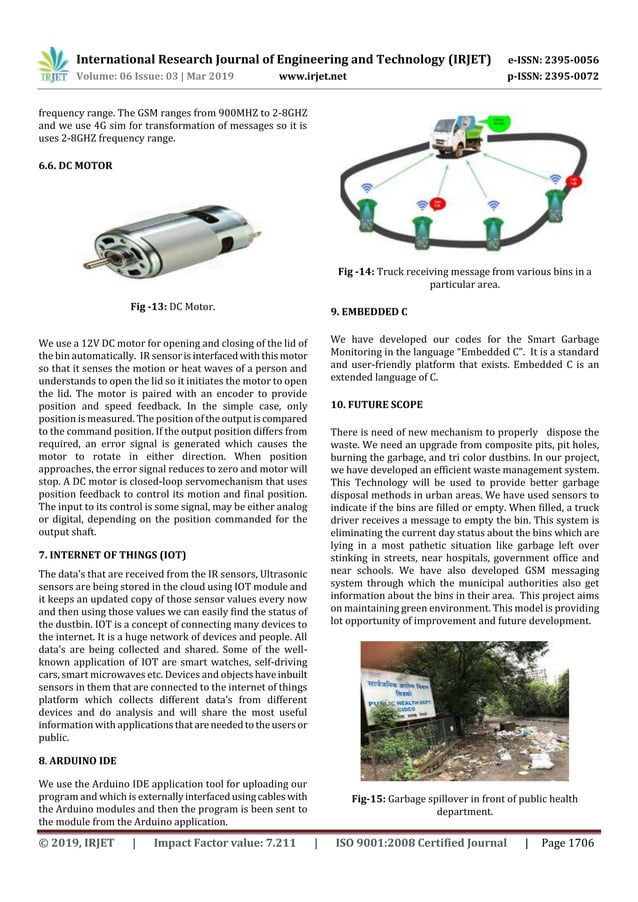 IRJET- Garbage Monitoring System using Internet of Things (IoT) and GSM ...