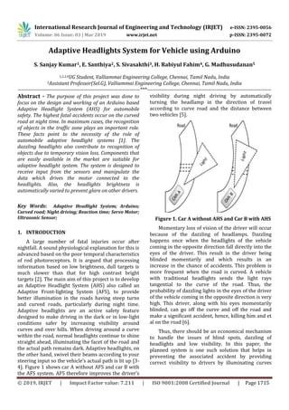 IRJET- Adaptive Headlights System for Vehicle using Arduino | PDF