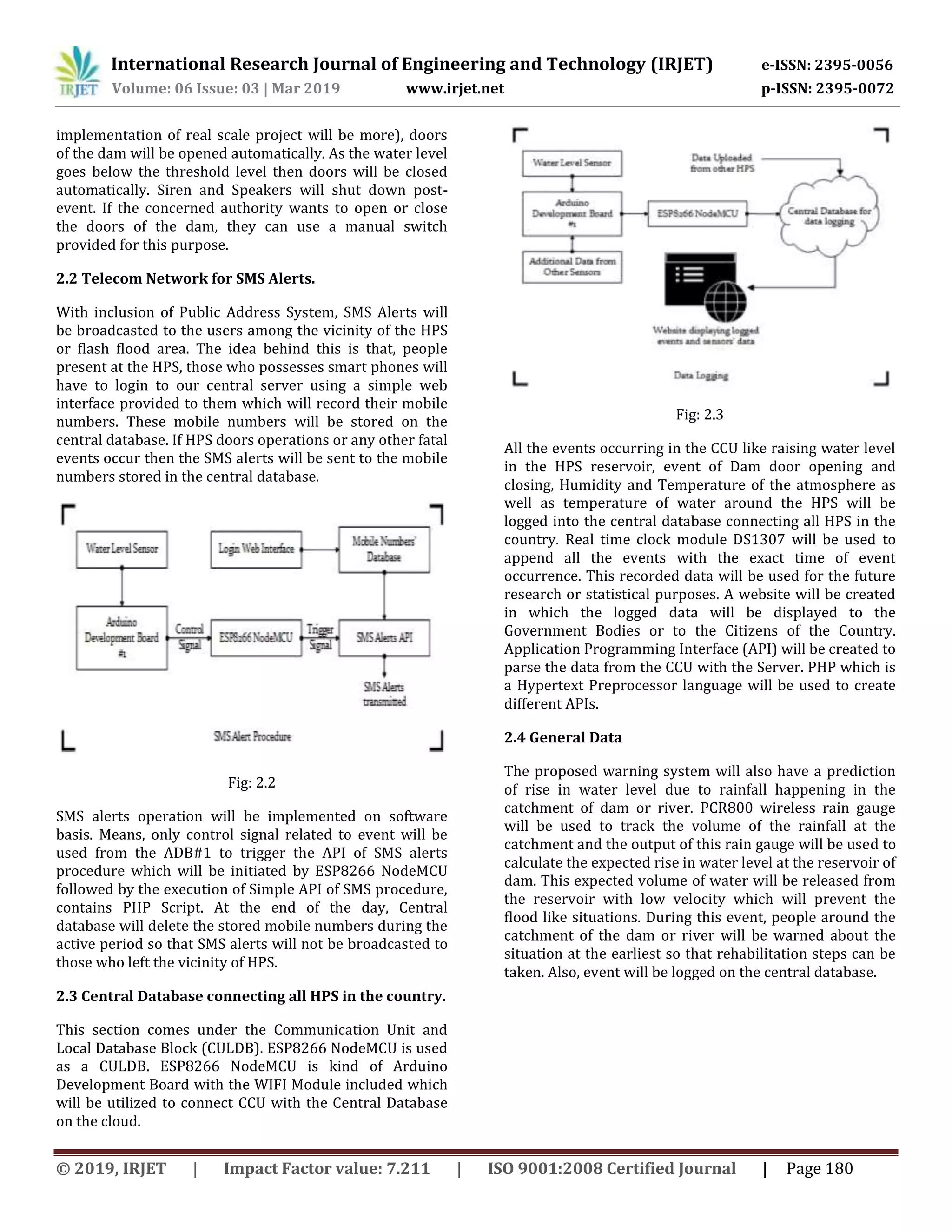 Irjet Integrated Automatic Flood Warning And Alert System Using Iot Pdf
