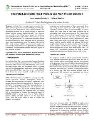 IRJET- Integrated Automatic Flood Warning and Alert System using IoT | PDF