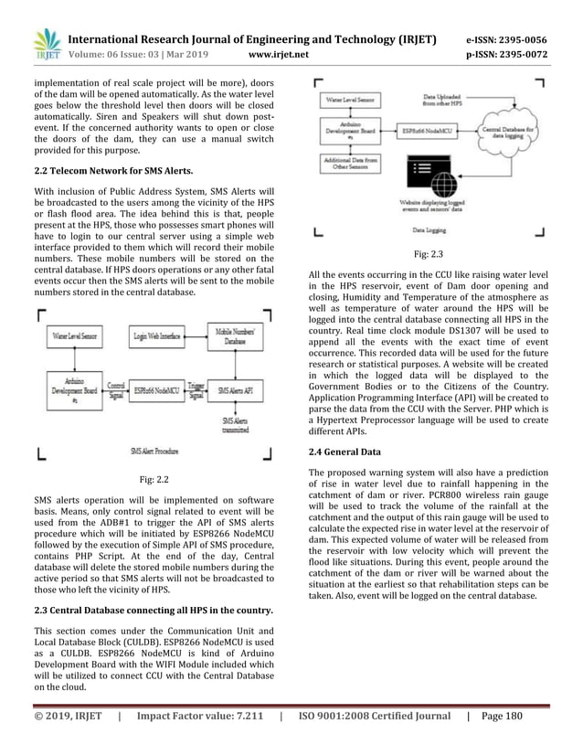 IRJET- Integrated Automatic Flood Warning and Alert System using IoT | PDF