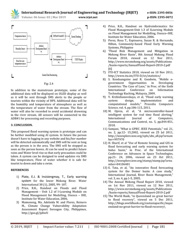 Irjet Integrated Automatic Flood Warning And Alert System Using Iot Pdf