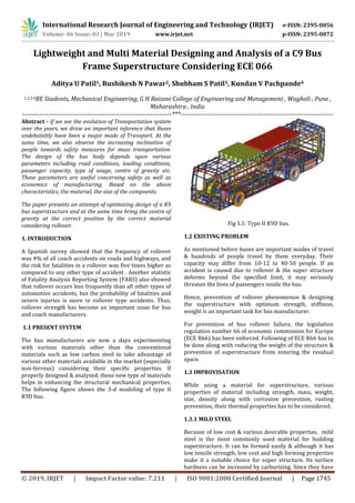 IRJET- Lightweight and Multi Material Designing and Analysis of a C9 Bus Frame Superstructure ...