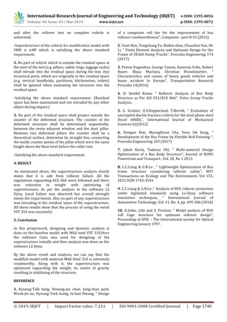 IRJET- Lightweight and Multi Material Designing and Analysis of a C9 Bus Frame Superstructure ...