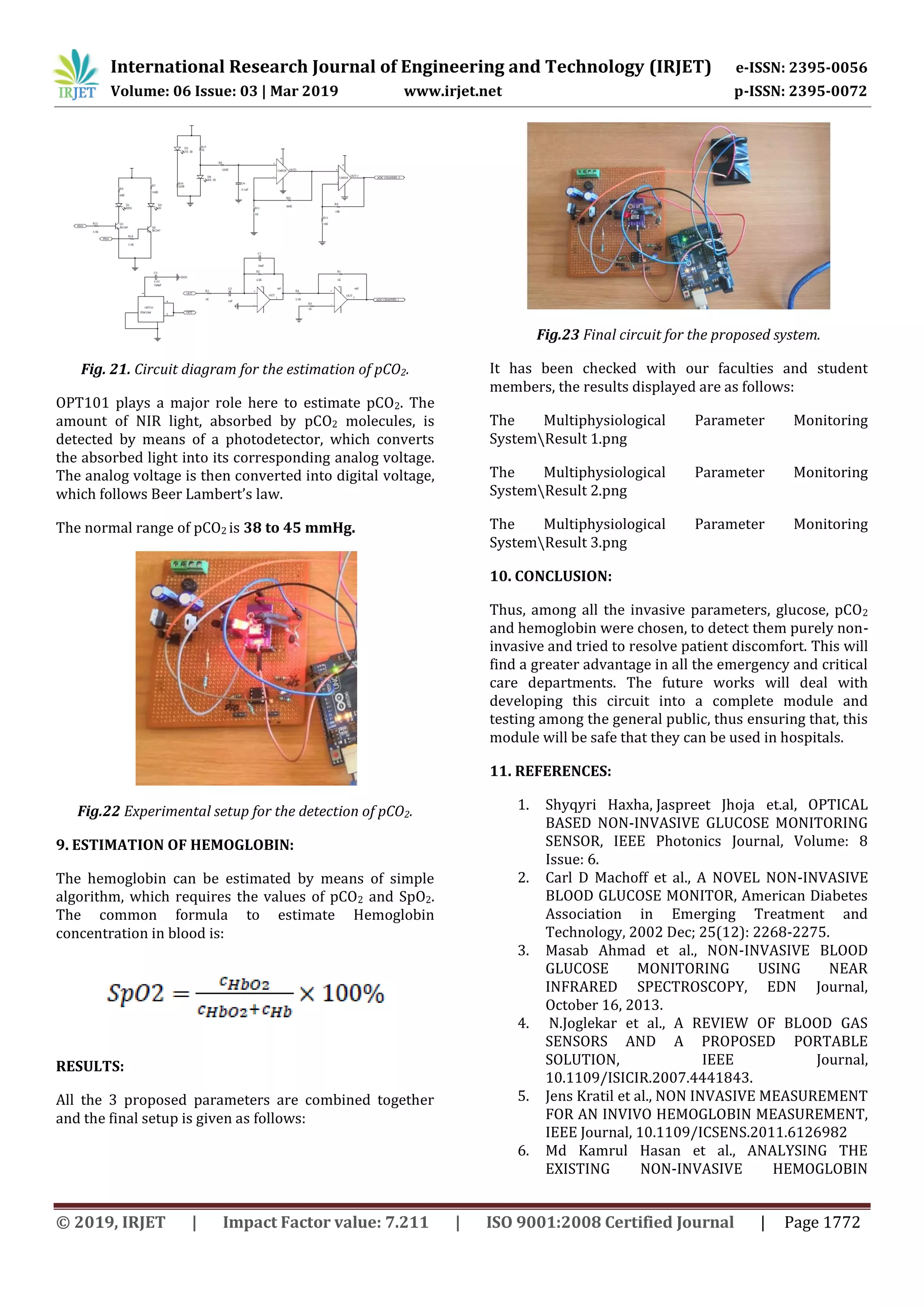 IRJET- The Multiphysiological Parameter Monitoring System | PDF