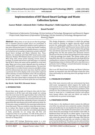 IRJET- Implementation of IoT based Smart Garbage and Waste Collection ...