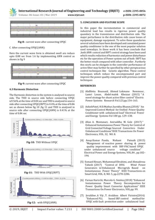 IRJET- A Comparison of Power Quality Improvement based on Controls of ...