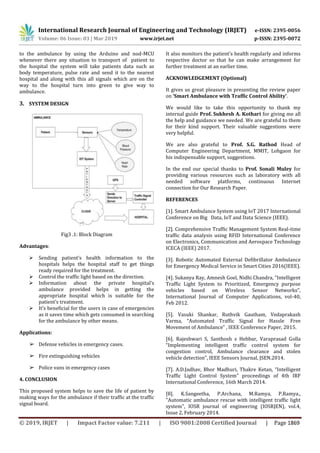 IRJET- Smart Ambulance with Traffic Control Ability | PDF