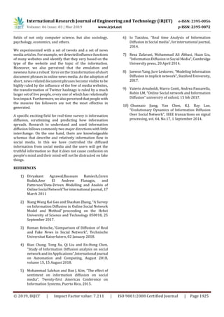 IRJET- Big Data Driven Information Diffusion Analytics and Control on Social Network | PDF