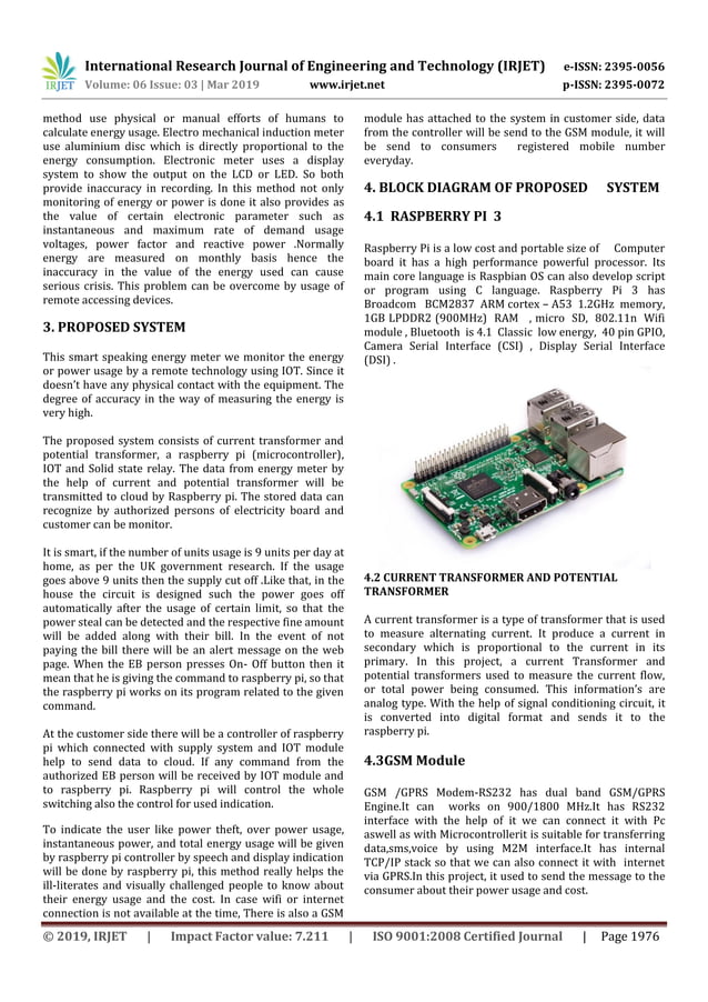 IRJET- IoT based Monitoring and Controlling of Smart Speaking Energy Meter and Current Theft ...