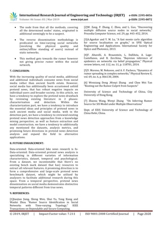 IRJET- Fake News Detection and Rumour Source Identification | PDF