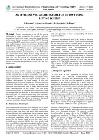 IRJET- An Efficient VLSI Architecture for 3D-DWT using Lifting Scheme | PDF