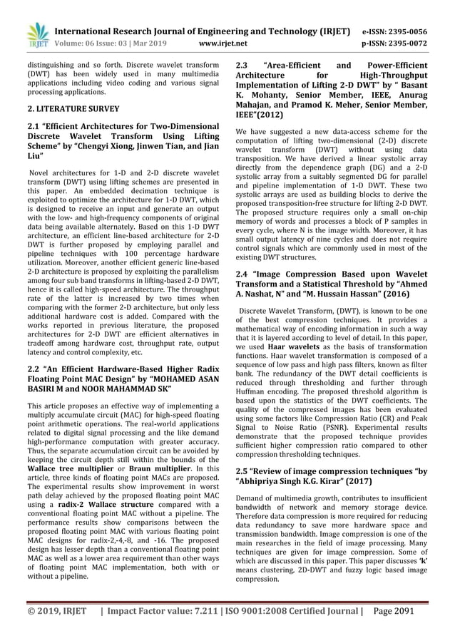 IRJET- An Efficient VLSI Architecture for 3D-DWT using Lifting Scheme | PDF IRJET- An Efficient VLSI Architecture for 3D-DWT using Lifting Scheme | PDF