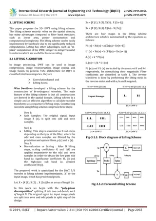IRJET- An Efficient VLSI Architecture for 3D-DWT using Lifting Scheme | PDF
