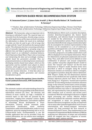 IRJET- Emotion based Music Recommendation System | PDF