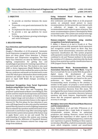 IRJET- Emotion based Music Recommendation System | PDF