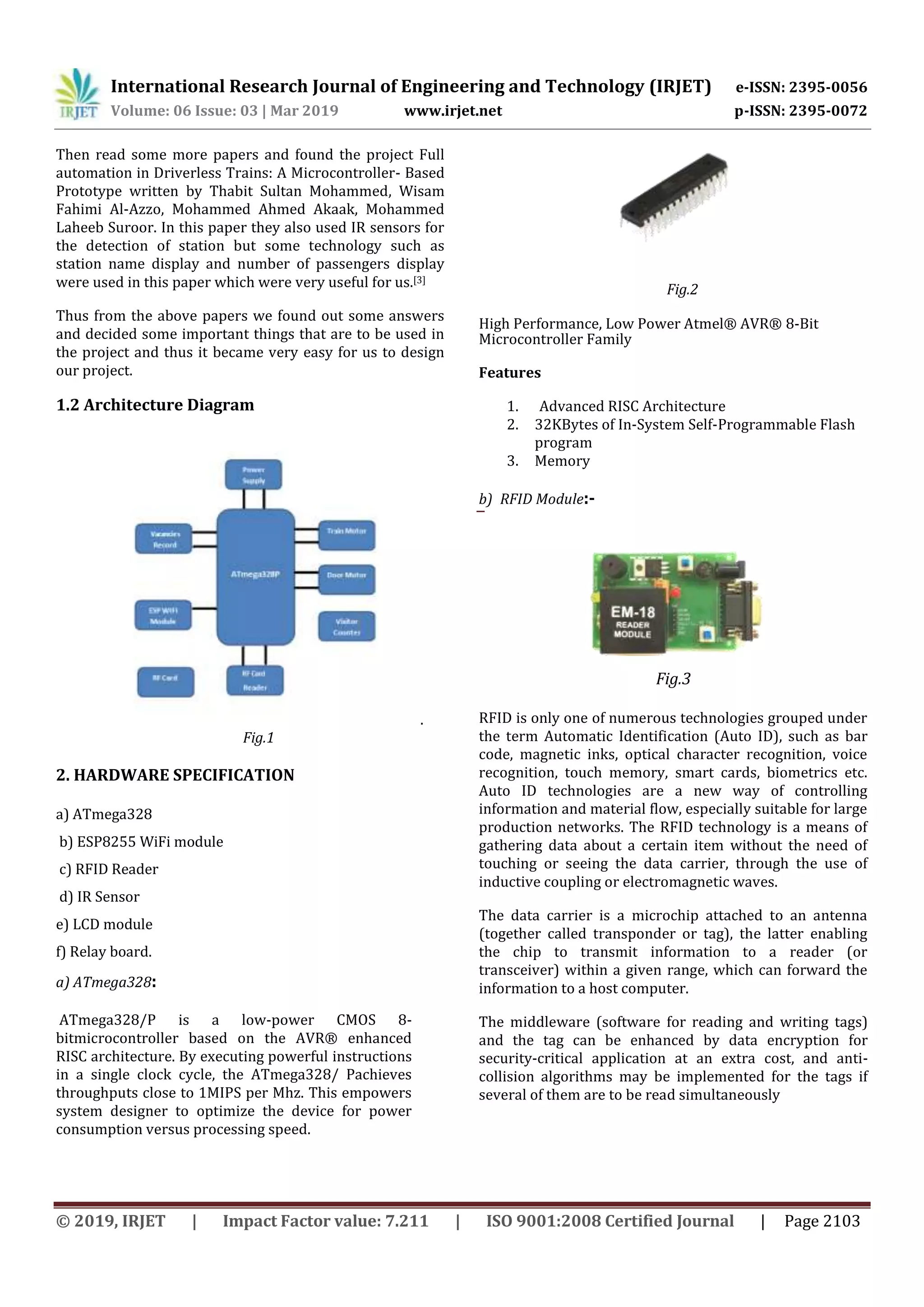 IRJET- Automatic Metro Train using RFID | PDF