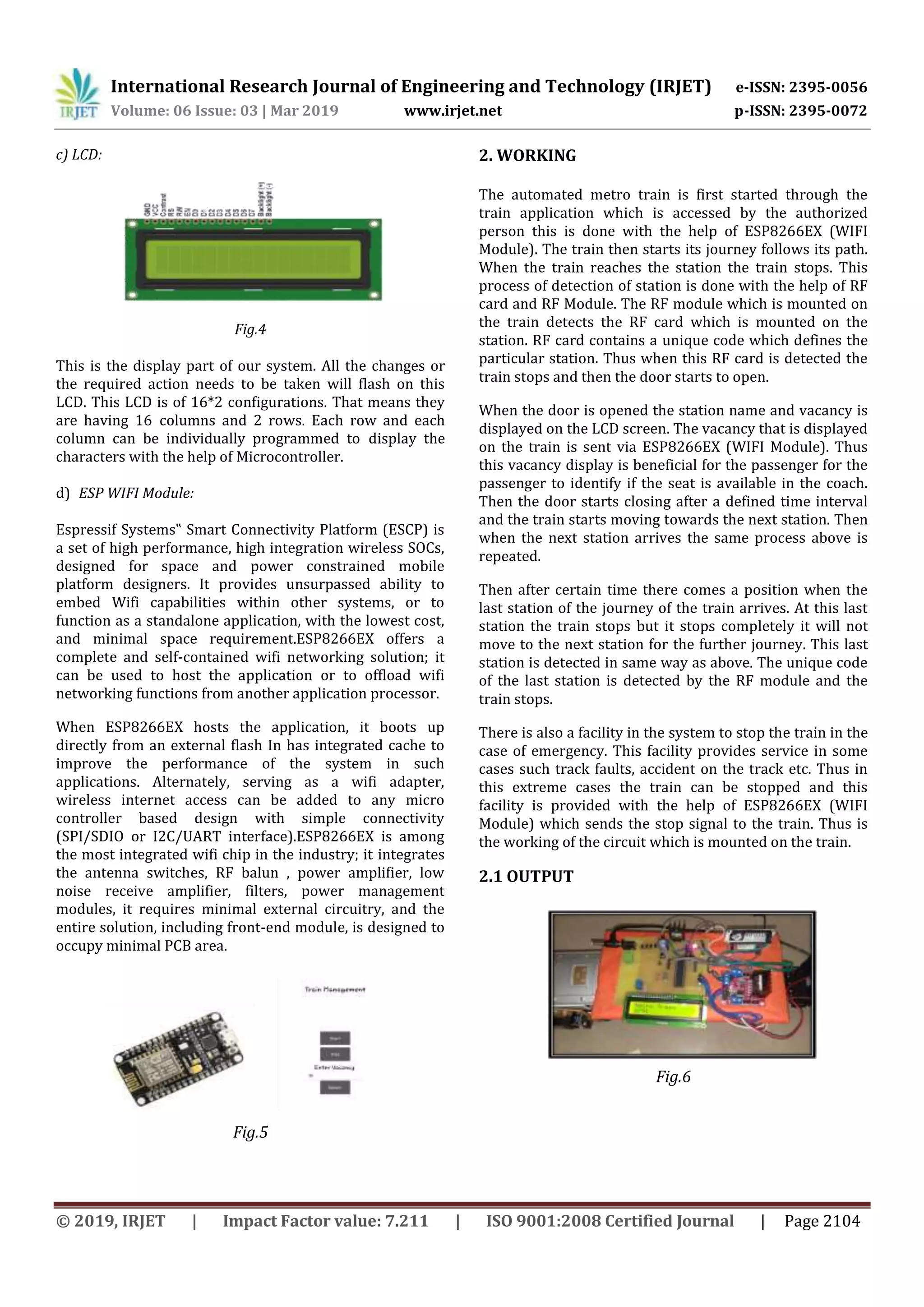 IRJET- Automatic Metro Train using RFID | PDF
