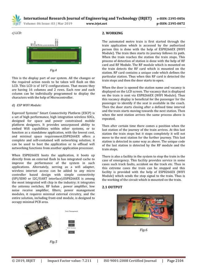 IRJET- Automatic Metro Train using RFID | PDF | Rail Travel | Travel Type