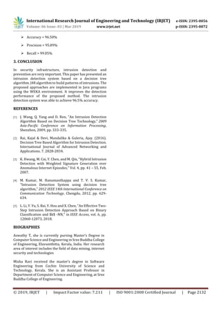 IRJET- Intrusion Detection based on J48 Algorithm | PDF