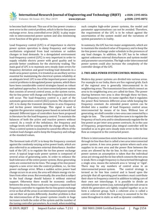 IRJET- Load Frequency Control of an Interconnected Power System using ...