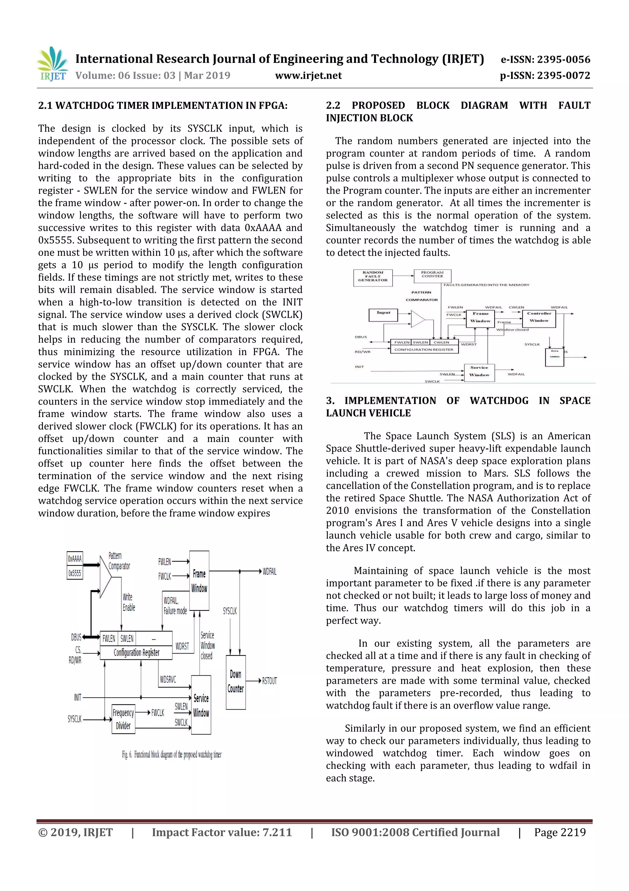 IRJET- FPGA Implementation of an Improved Watchdog Timer for Safety-Critical Applications | PDF