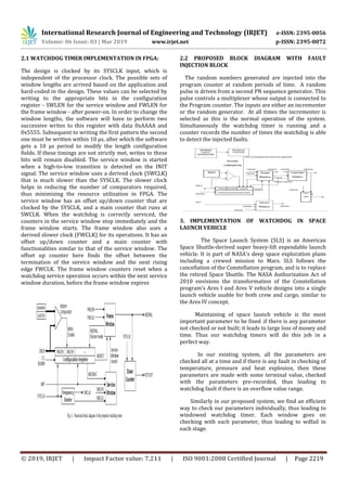 IRJET- FPGA Implementation of an Improved Watchdog Timer for Safety-Critical Applications | PDF