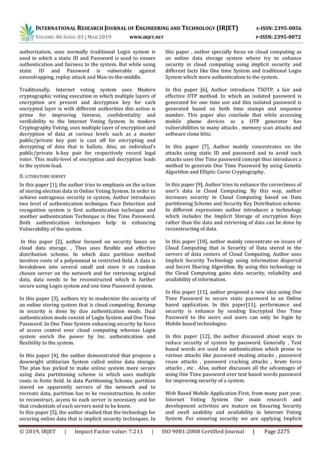 Irjet Securing Internet Voting Protocol Using Implicit Security Model