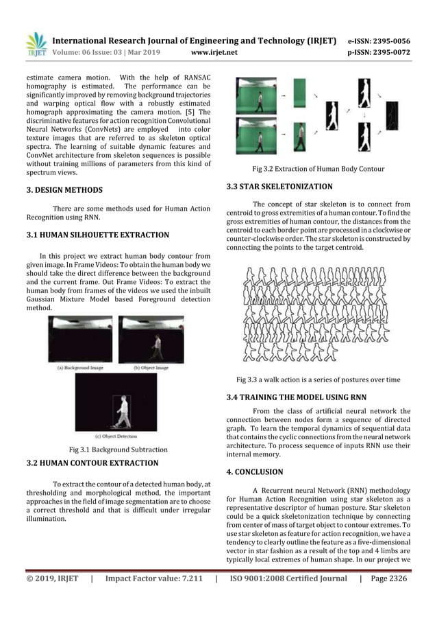 IRJET- Recurrent Neural Network for Human Action Recognition using Star Skeletonization | PDF