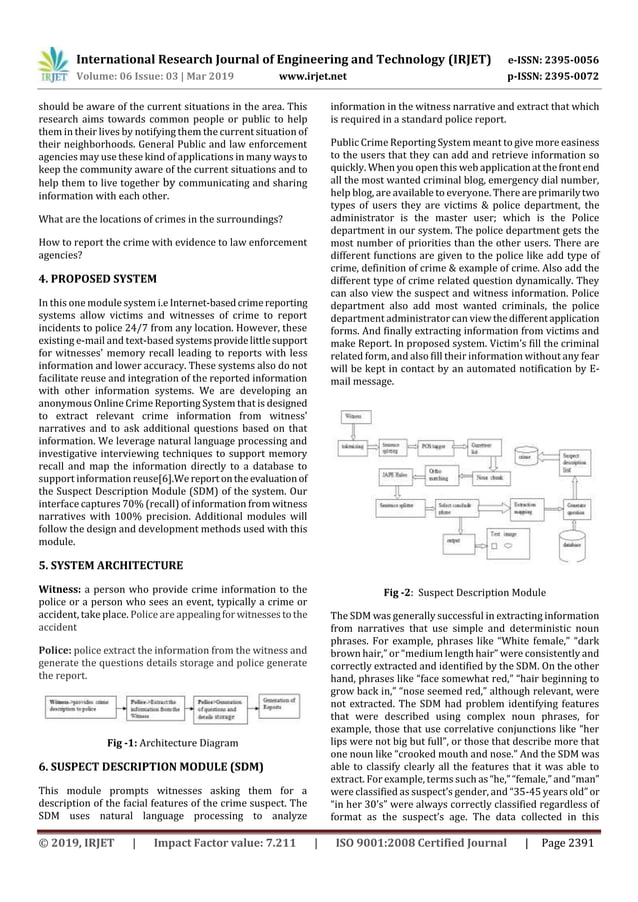 IRJET- Public Crime Reporting and Monitoring System Model using SDM | PDF