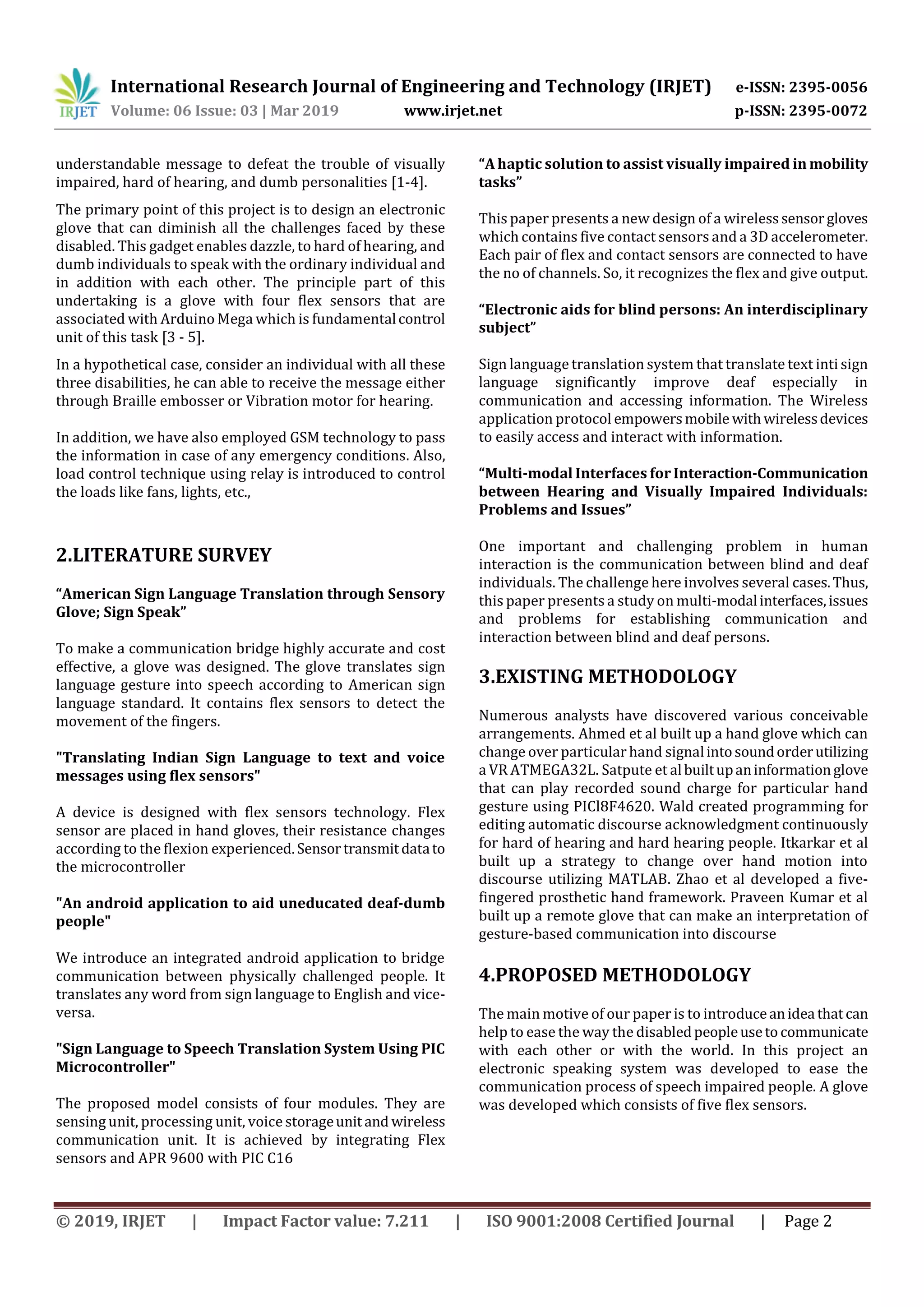 IRJET- An Innovative Method for Communication Among Differently Abled People using an Electronic ...