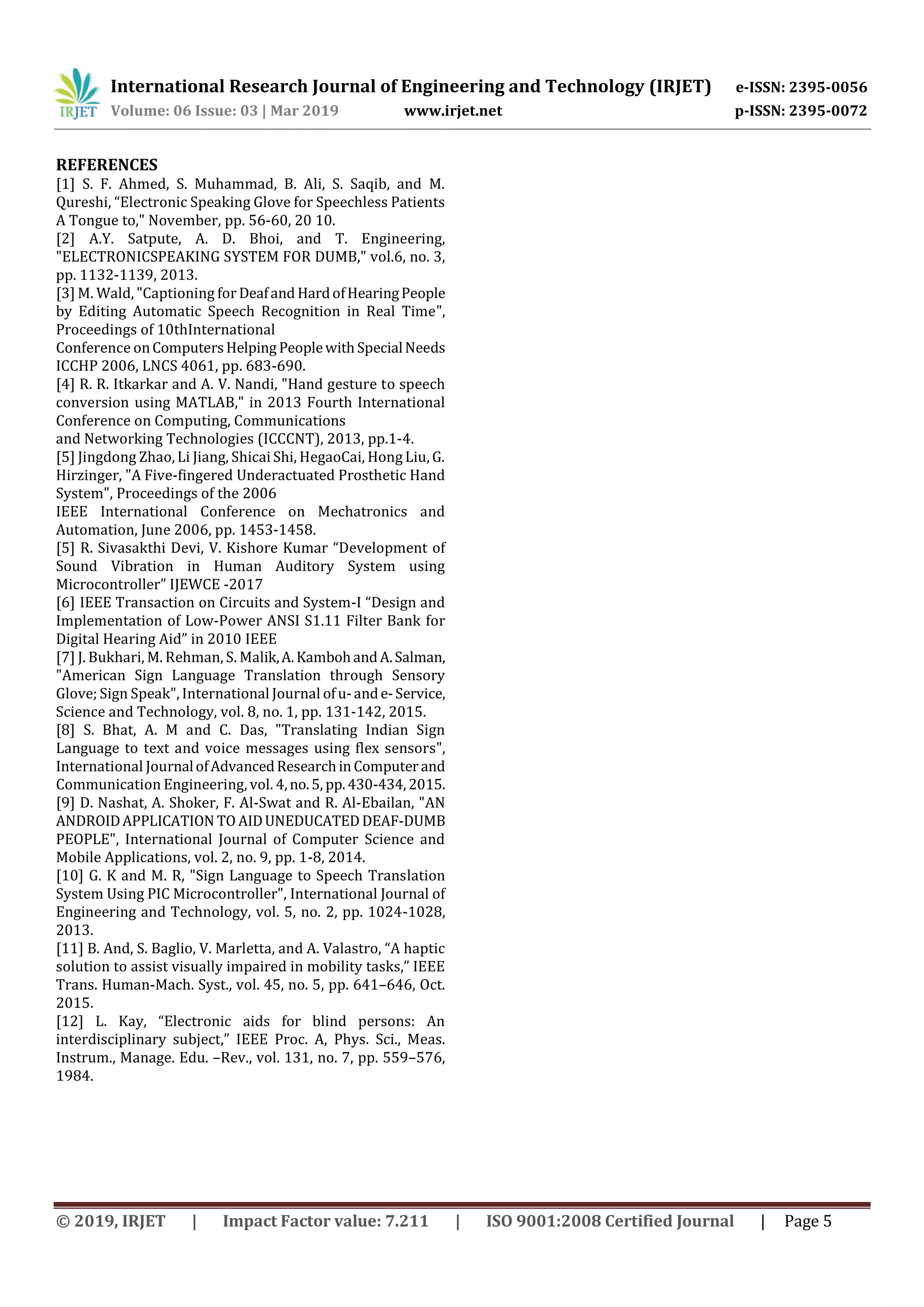 IRJET- An Innovative Method for Communication Among Differently Abled ...