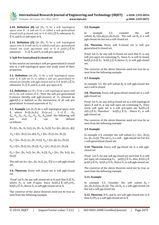 IRJET- Soft Pre Generalized B- Closed Sets in a Soft Topological Space | PDF