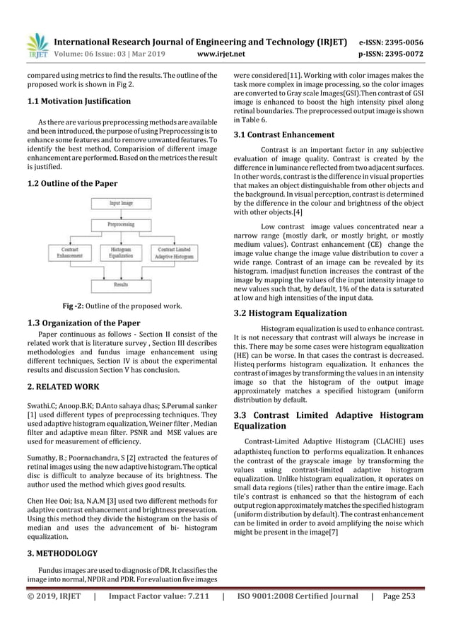 IRJET- Comparison of Preprocessing Methods for Diabetic Retinopathy Detection using Fundus ...
