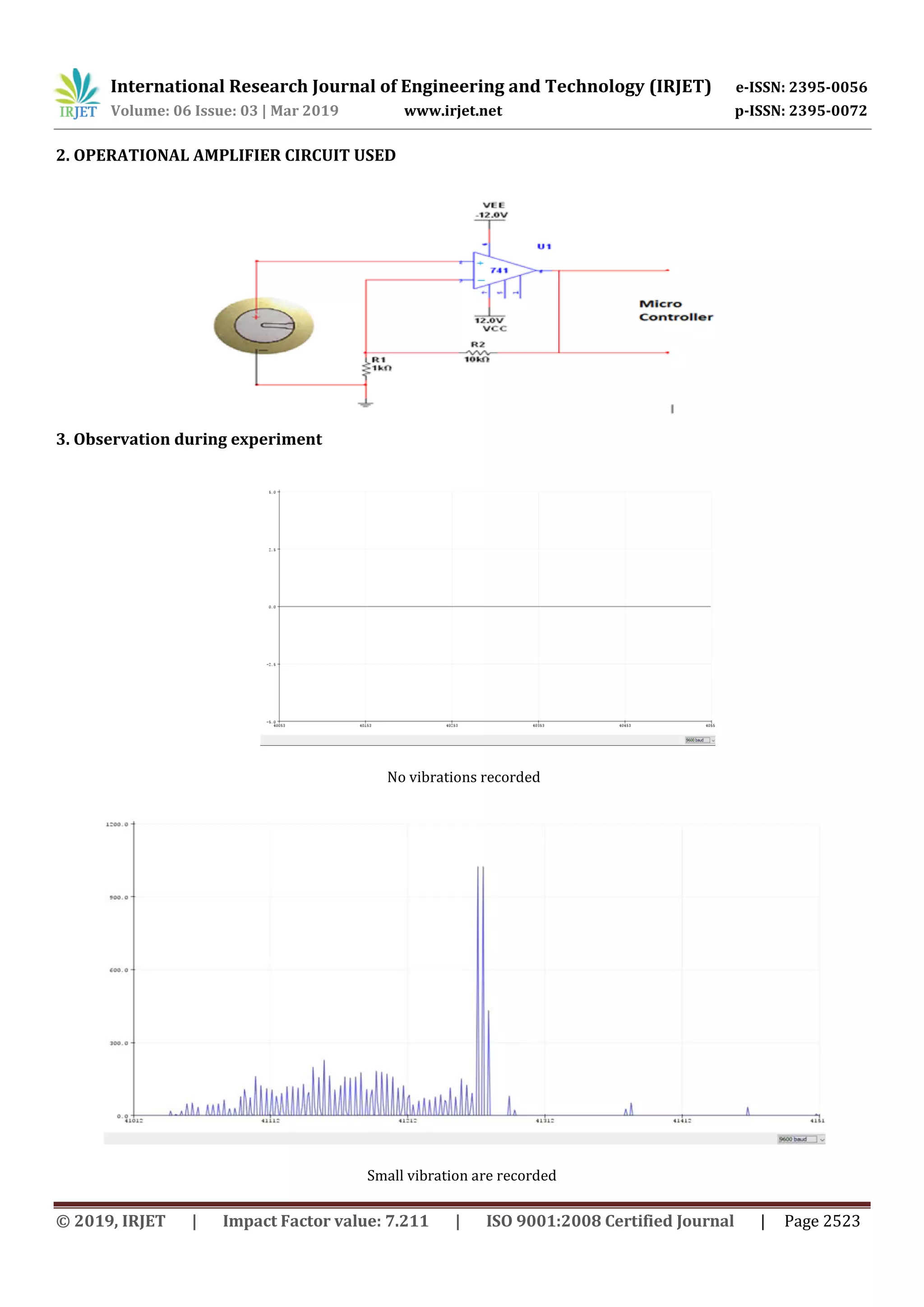 IRJET-Piezo as Vibration Sensor using Amplifier Circuit | PDF