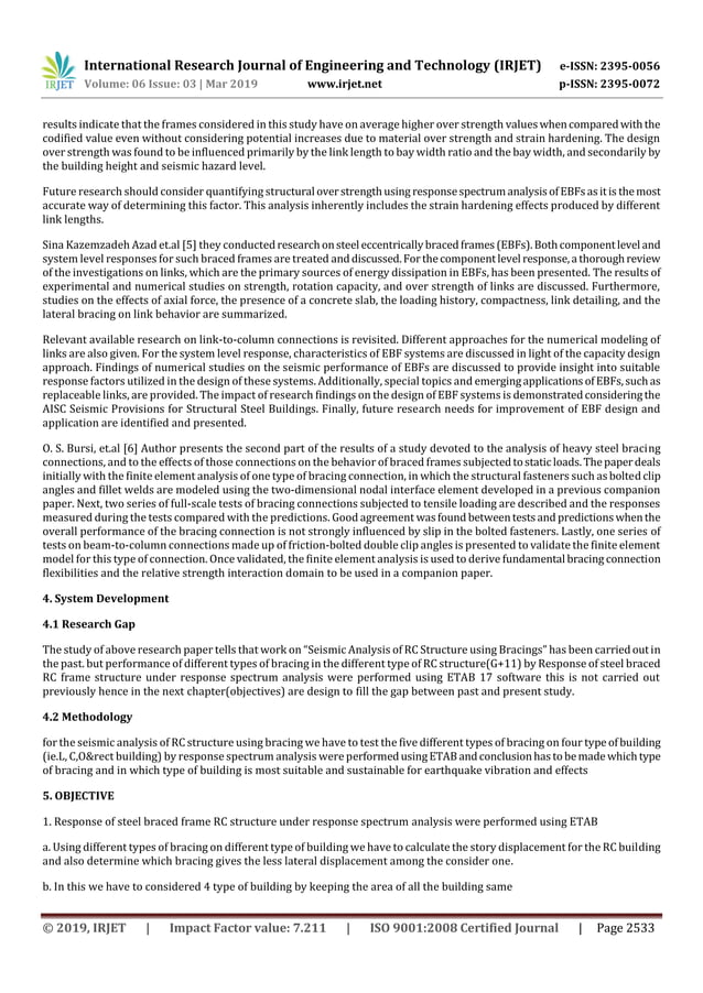 IRJET- Review on Seismic Analyses of RC Frame Structure by using ...
