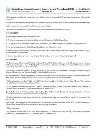 IRJET- Review on Seismic Analyses of RC Frame Structure by using Bracing System | PDF | Civil ...