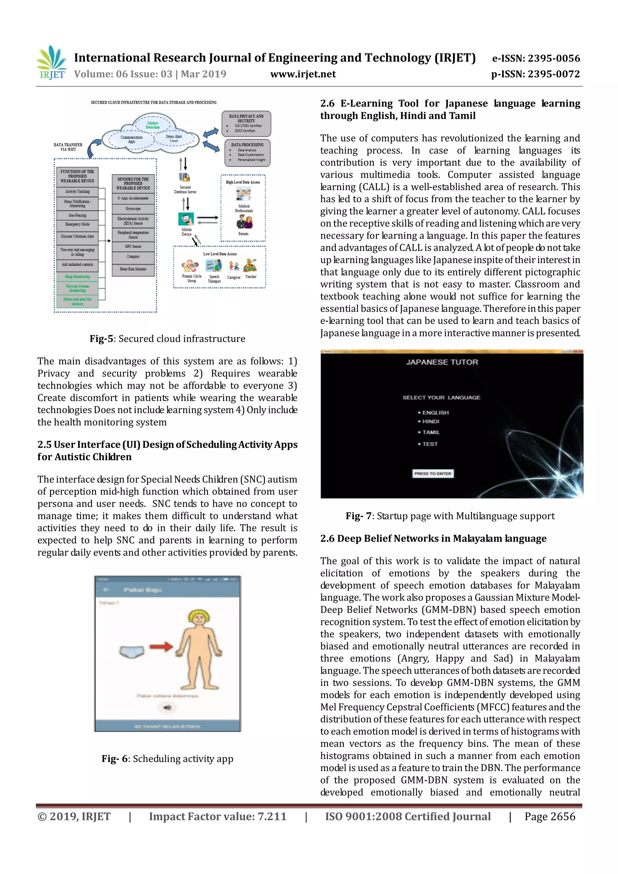IRJET- Survey on Learning Assistance System for Autistic Child | PDF