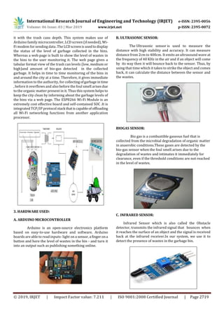 IRJET- Trash can Monitoring System | PDF