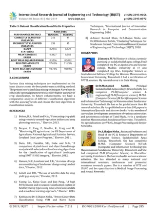 IRJET- Agricultural Crop Classification Models in Data Mining Techniques | PDF | Agriculture ...