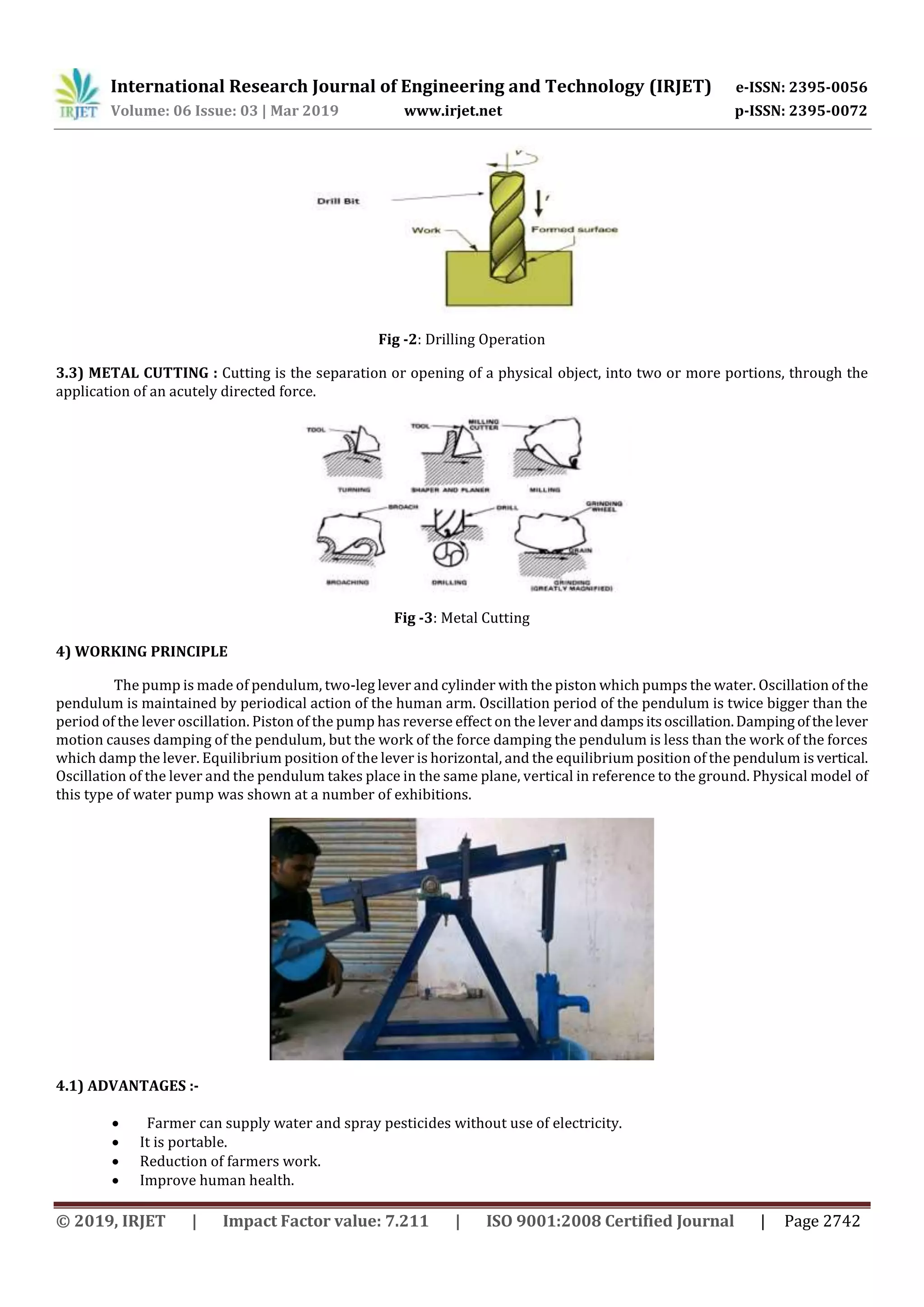 IRJET- Pendulum Operated Hand Pump | PDF