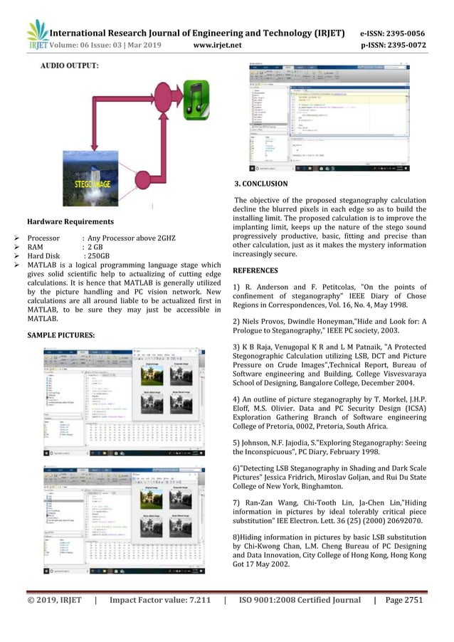 IRJET- Concealing of Deets using Steganography Technique | PDF
